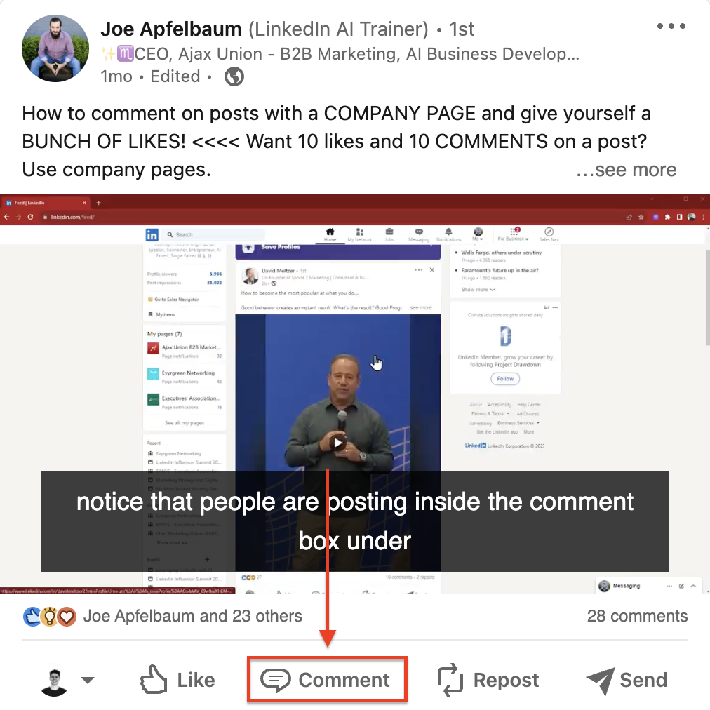 Create Engaging Comments on LinkedIn™ With evyAI